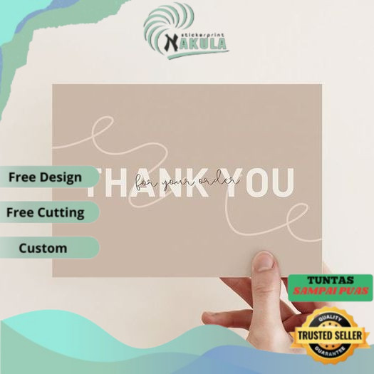 Jual NKL TKC 3 8-15 Print Thank You Card Custom Thanks Card Olshop Kartu Ucapan Terima Kasih A3 ...