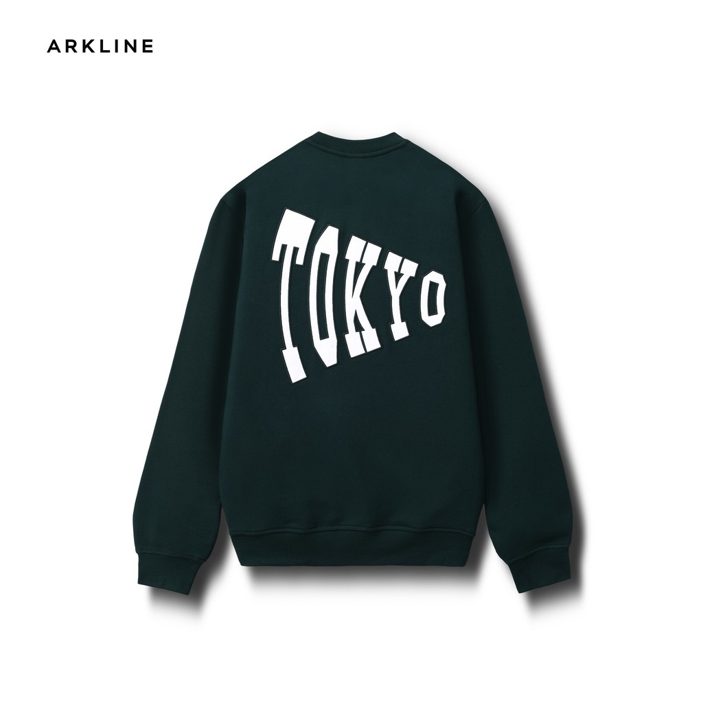 Jual Arkline Collage Tokyo Sweatshirt British Green | Shopee Indonesia