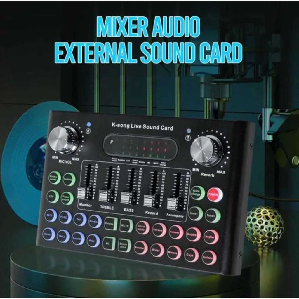 Jual Woopower Mixer USB Sound Card Amplifier Bluetooth Live Broadcast - F8 | Shopee Indonesia