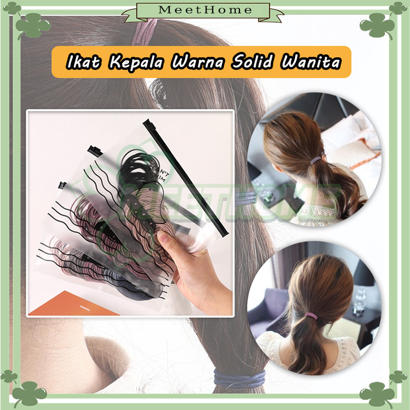Jual Ikat Karet Rambut 100Pcs/Ikat Rambut Karet Gaya Korea/Ikat Rambut ...