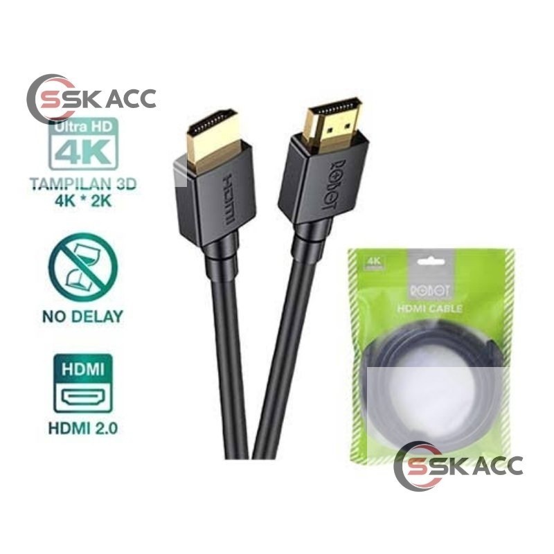 Jual Kabel Hdmi Robot RFH02 2 m - HDMI Cable High Definition 2meter ...