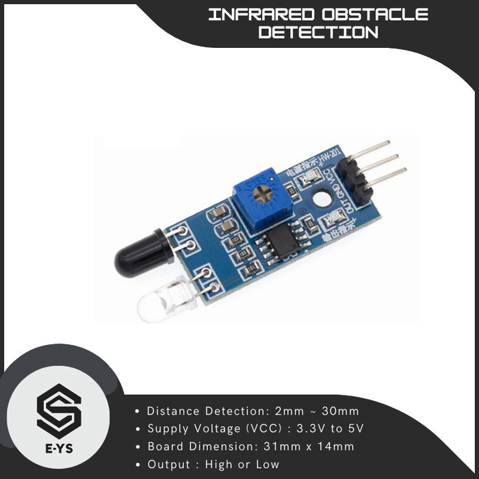 Jual Infrared Barrier Obstacle Sensor Module – Sensor Infrared Halang ...