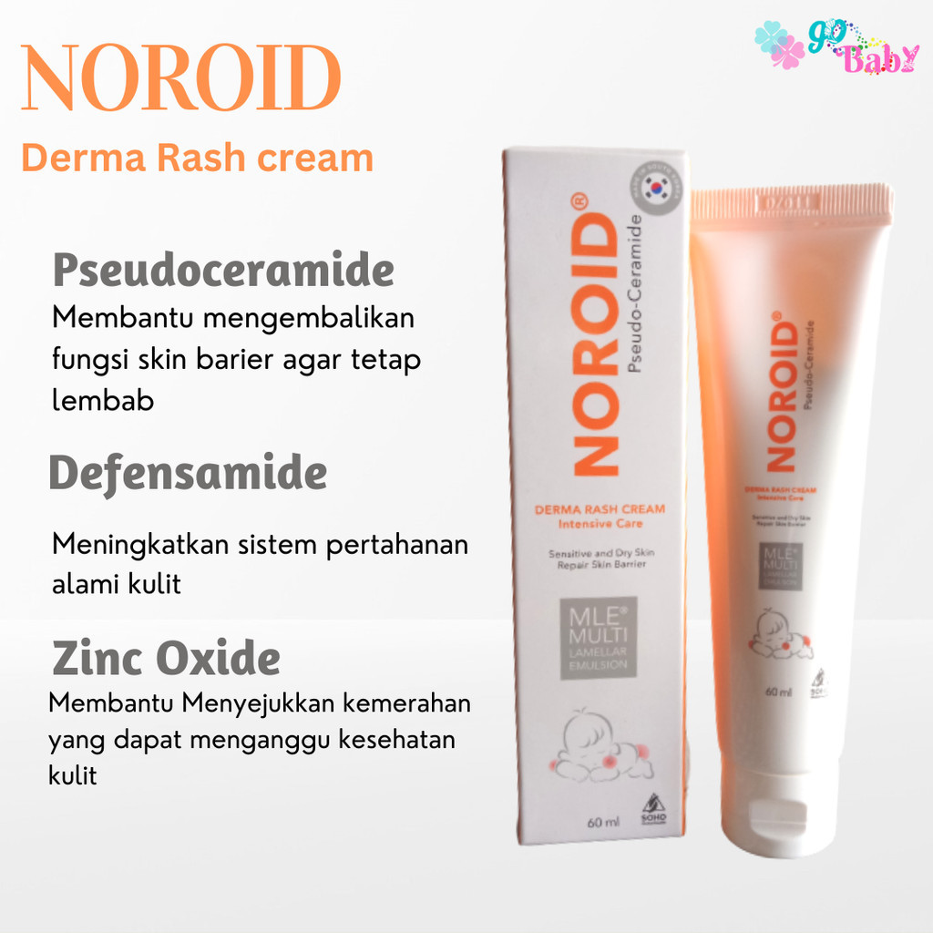 Jual NOROID Derma Rash - Cream Pelembab Kulit Anak Atasi Kulit Kering ...