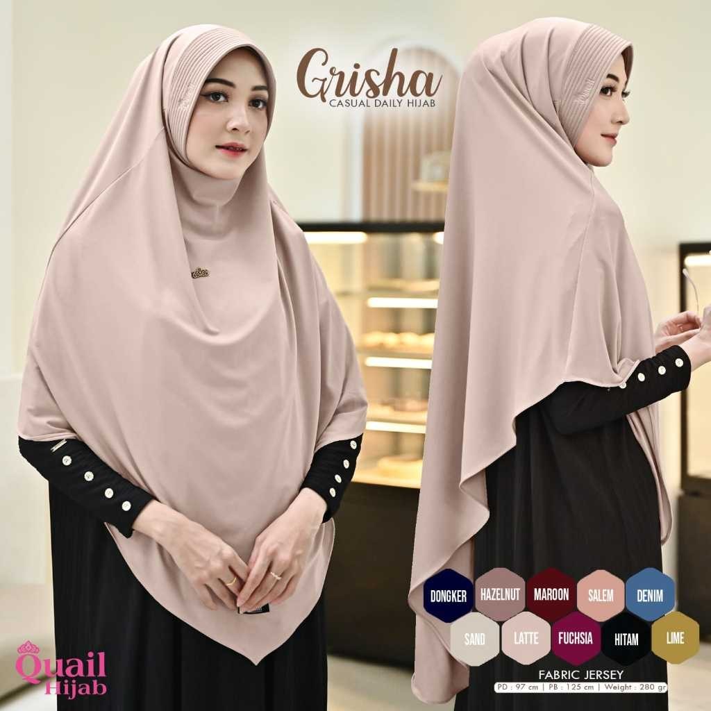 Jual Grisha Casual Daily hijab Wanita ORiginal Quail Jilbab Wanita ...