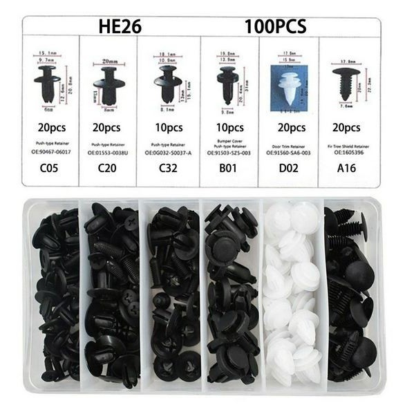 Jual 100PCS kancing klip baut rivet mobil motor universal klip bumper ...