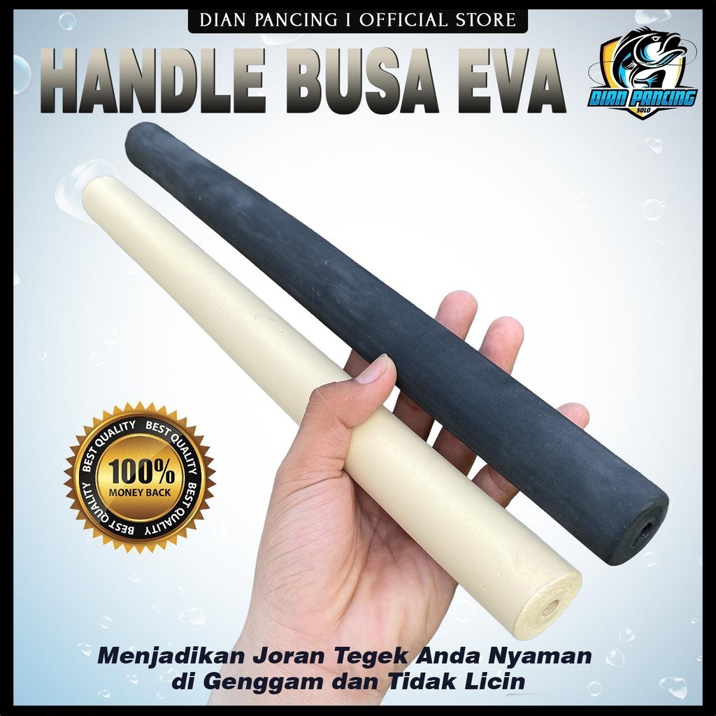 Jual Busa Eva Handle Polos Hitam dan Cream untuk Joran Pancing Tegek ...