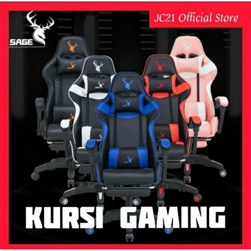 Jual Kursi Gaming SAGE Premium - bangku Gaming Sage | Shopee Indonesia