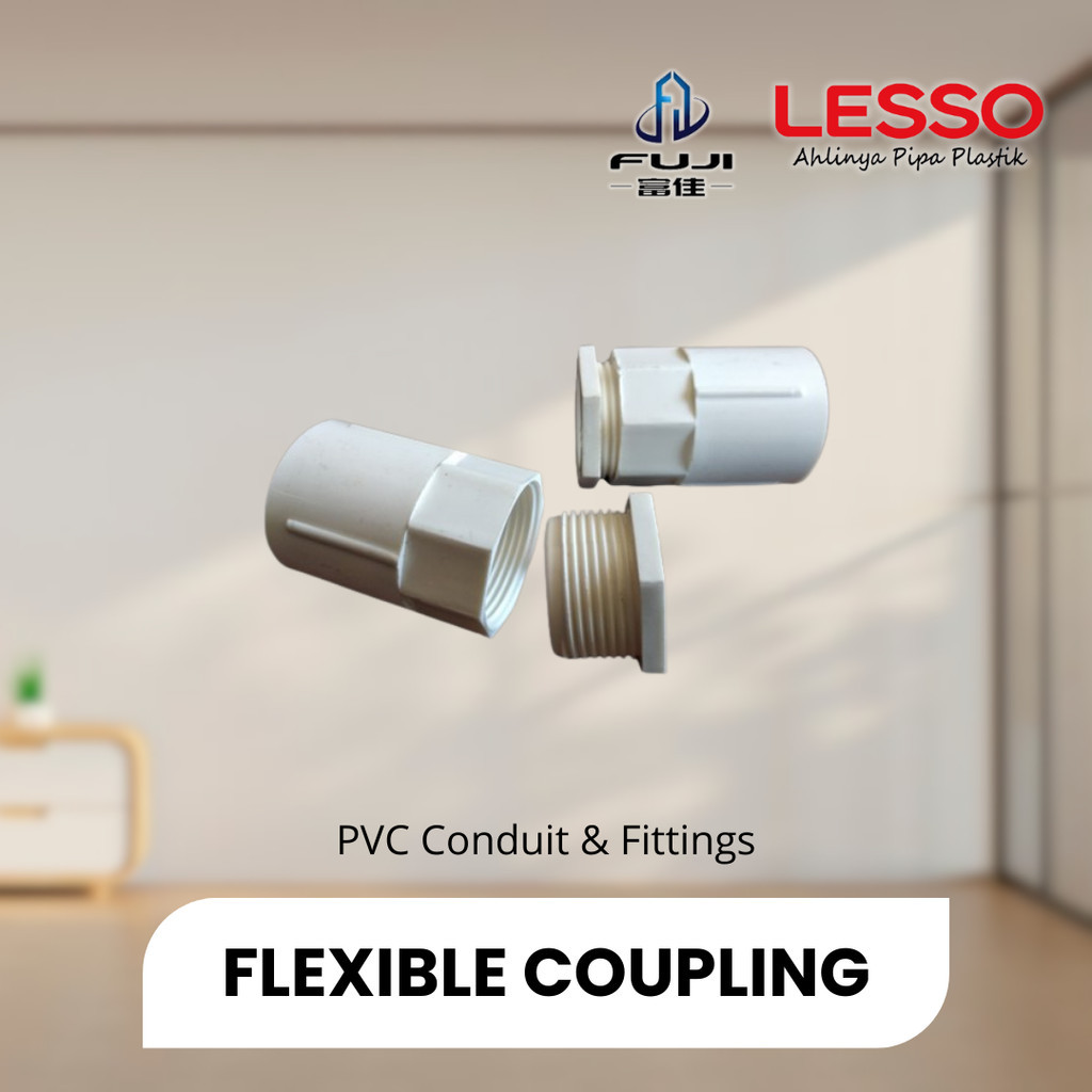 Jual Lesso PVC Conduit Flexible Coupling / Mur Shock / Sambungan Pipa | Shopee Indonesia