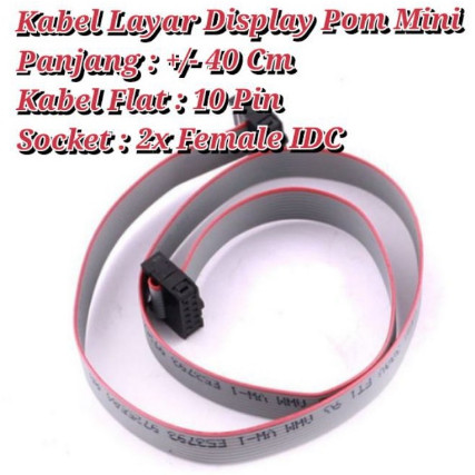 Jual Kabel Display Pom Mini Socket IDC 10 Pin Panjang 40 Cm Sambungan ...