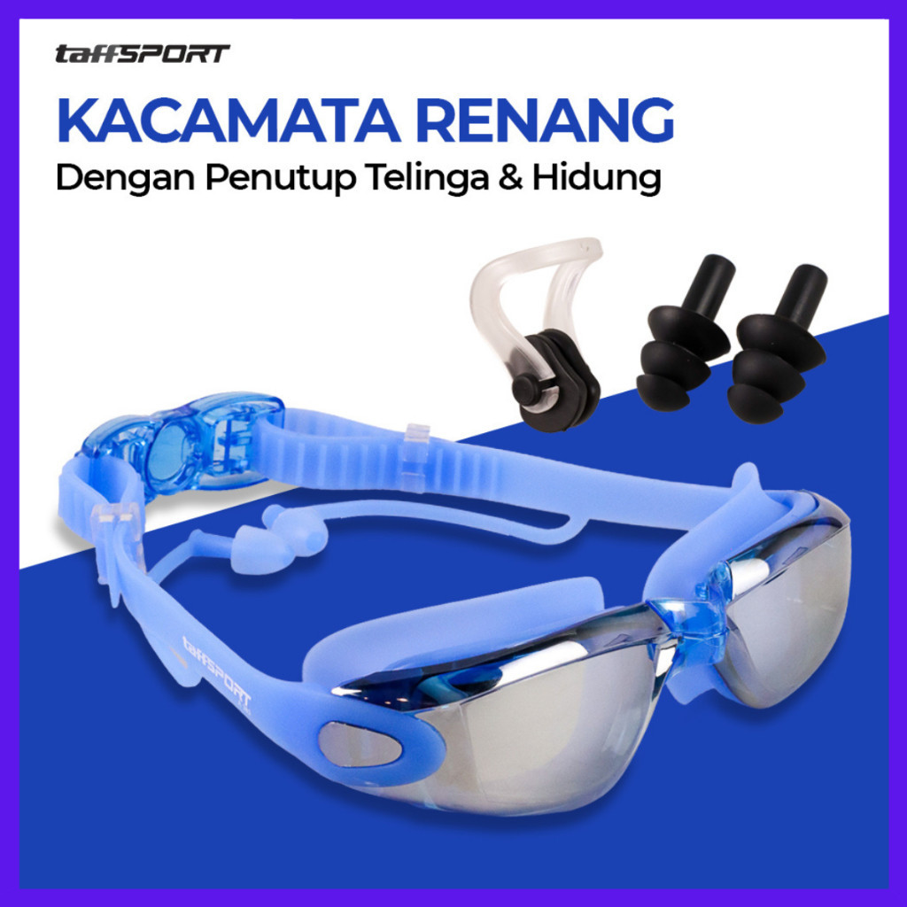 Jual TokoMaspul-Kacamata Renang dengan Penutup Telinga & Hidung - A380 - TaffSPORT-COD | Shopee ...
