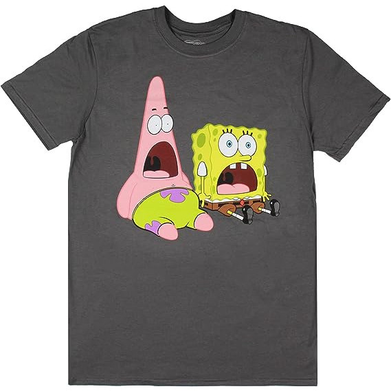 Jual KAOS Spongebob Squarepants Men's Patrick and Spongebob Jaw Drop ...
