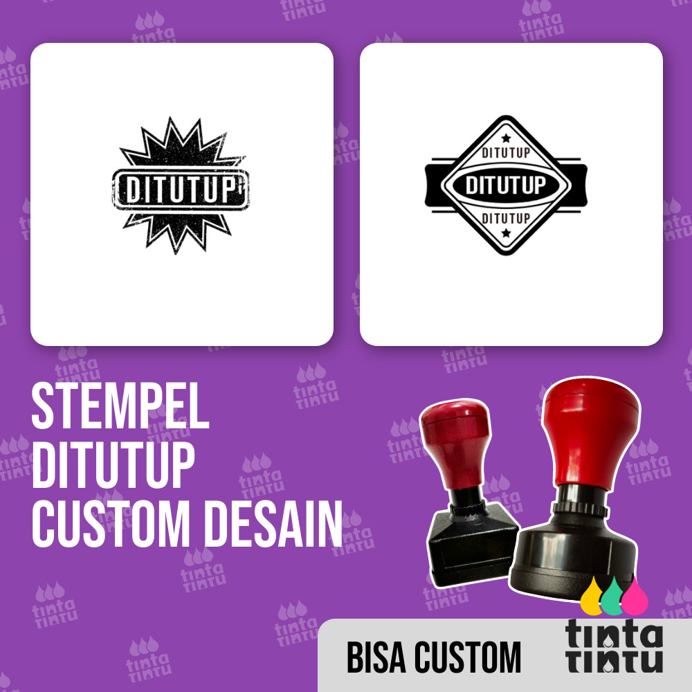 Jual Stempel Ditutup Custom Desain | Shopee Indonesia