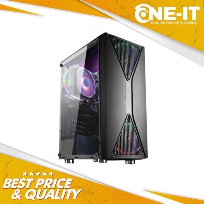 Jual Case PC Infinity Elysium V2 mATX ATX Casing Komputer 3 FAN ...