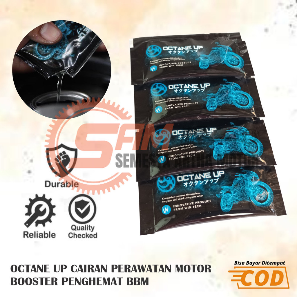 Jual Octane Up Sachet Campuran Bensin Cairan Perawatan Pengemat BBM ...
