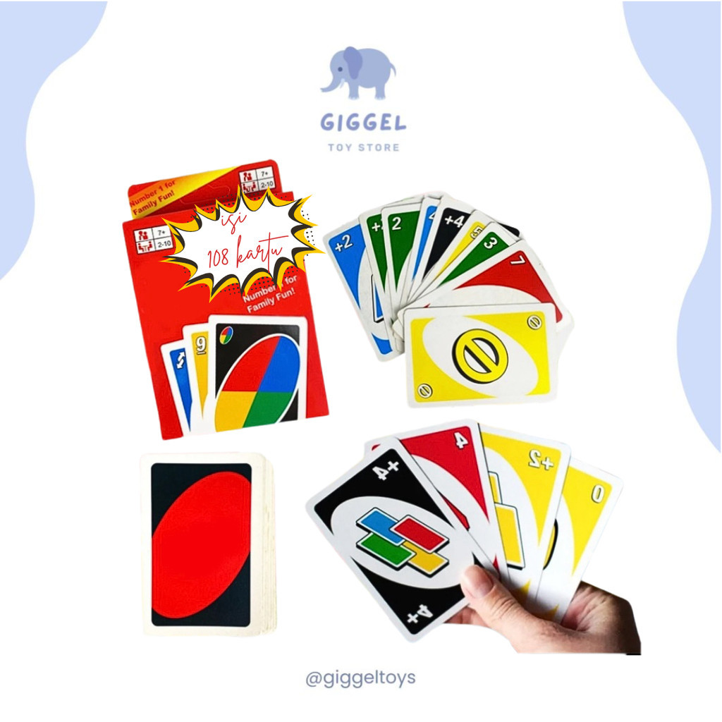 Jual Mainan Kartu Permainan Keluarga Viral Nuno Card - Isi 110 Kartu ...
