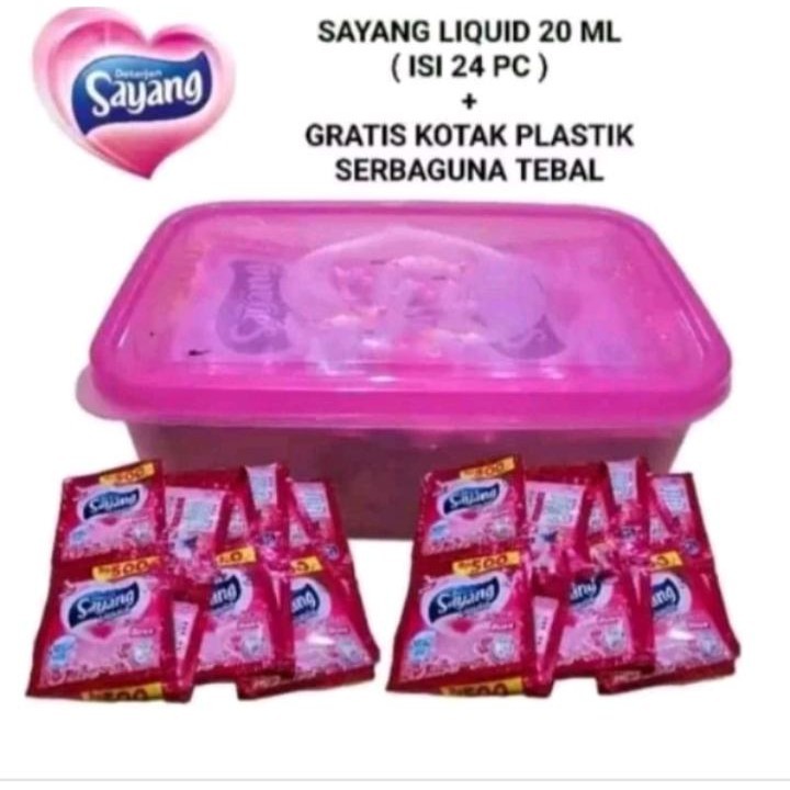 Jual A588 -1 Box Detergent SAYANG LIQUID 20ml SACHET isi 24 Pcs Free ...