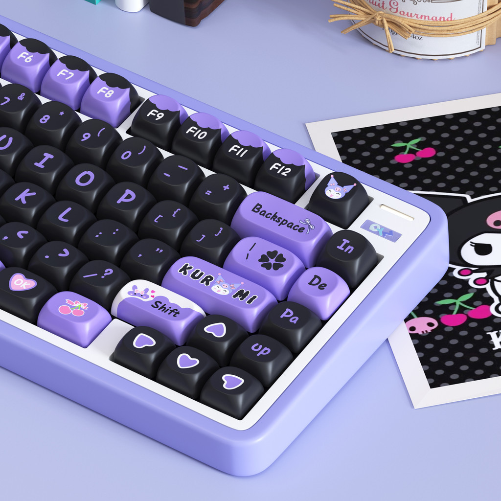 Jual kuromi Cute keycaps 136 keys SOA profile For MX Switches ...