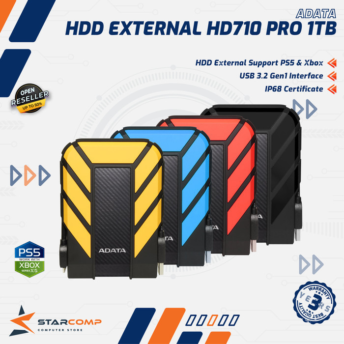 Jual ADATA HD710 Pro 1TB Hardisk Eksternal HDD USB3.1 HD 710 Waterproof Shockproof IP68 | Shopee ...
