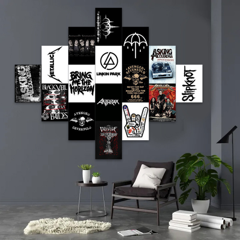 Jual Free Dobel Tape (isi 16pcs ) poster dinding aesthetic absurd band ...