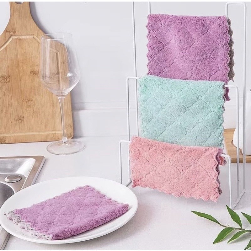 Jual Lap Kain Microfiber Kecil - Lap kain dapur Piring Kaca Bersih ...
