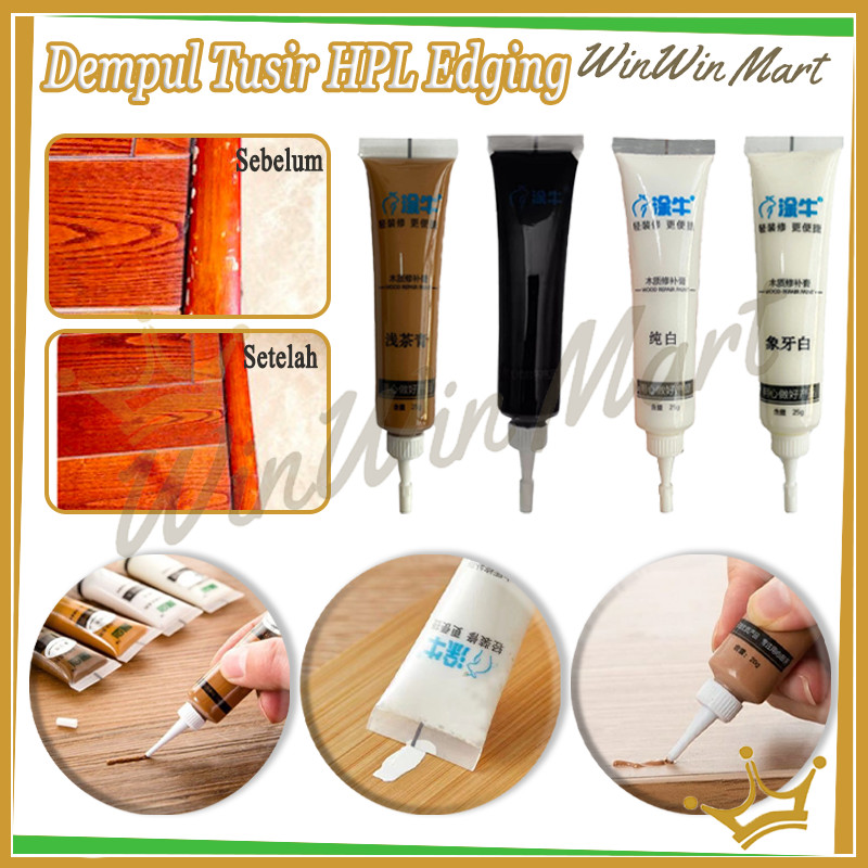 Jual Dempul Tusir HPL Edging/Tusir Krim Penambal Lecet Perabotan ...