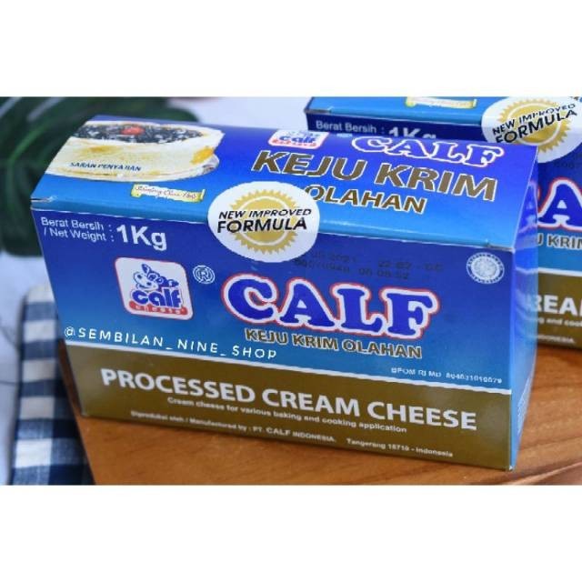 Jual CALF Processed CREAM CHEESE 1 Kg - HALAL Keju Krim Olahan | Shopee ...