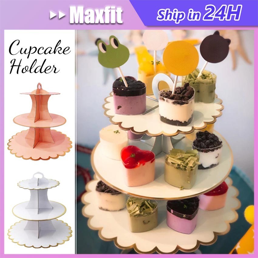 Jual Standing Cupcake 3 Susun / Stand Cup Cake 3 Tier / Tempat Cup Cake ...