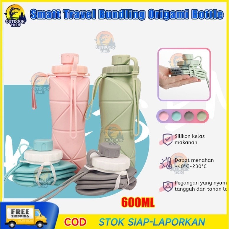Jual Berkattoserba Botol Minum Lipat Portable Bahan Silicon Smatt ...