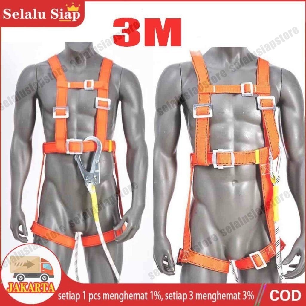 Jual 3M Safety Full Body Harness/Safety Belt Kerja/Safety Belt Proyek | Shopee Indonesia