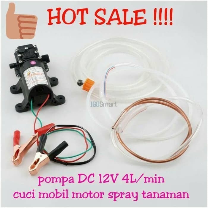 Jual pompa air DC 12V water gun cuci mobil motor-booster pump-pompa ...