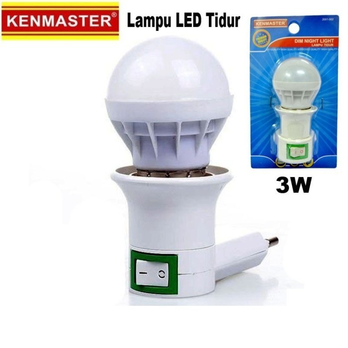 Jual Lampu Tidur Colok Listrik Dinding Night Light 3watt LED kenmaster ...