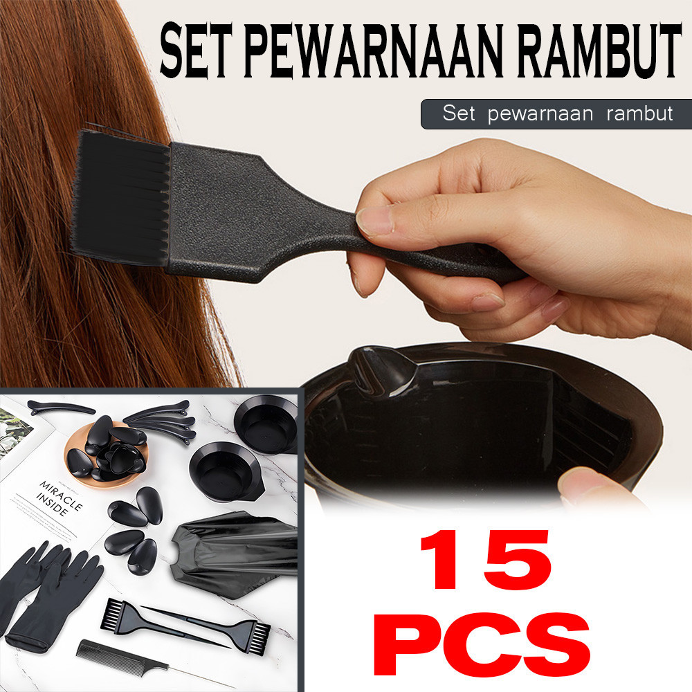 Jual Alat Cat Semir Rambut Set / Sisir Semir Mangkok Cat Sarung Tangan ...