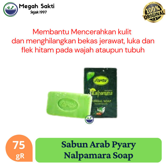 Jual Megah Sakti - Sabun PYARY NALPAMARA [BPOM] Original Herbal Soap | Sabun Arab | Shopee Indonesia