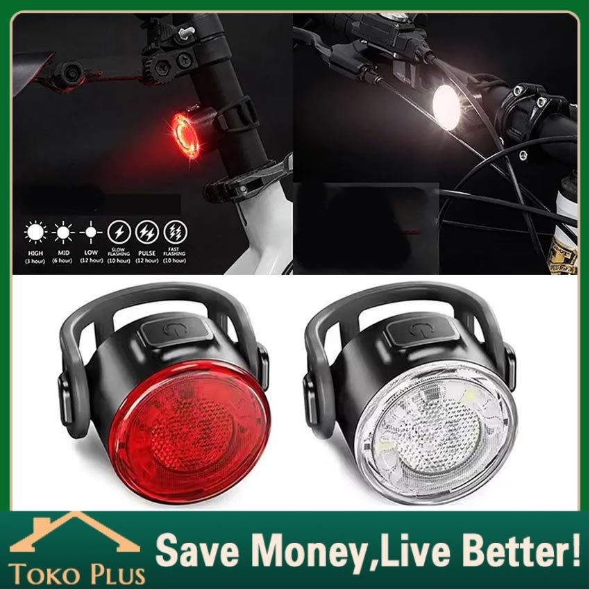 Jual Lampu Sepeda Strobo Led Belakang/Depan USB Waterproof Rechargeable ...