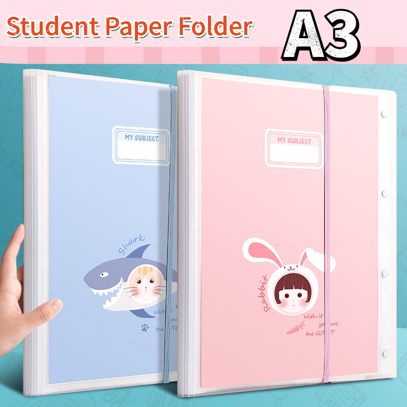 Jual A3 Paper Storage Folder Booklet File Folders binders for sool ...