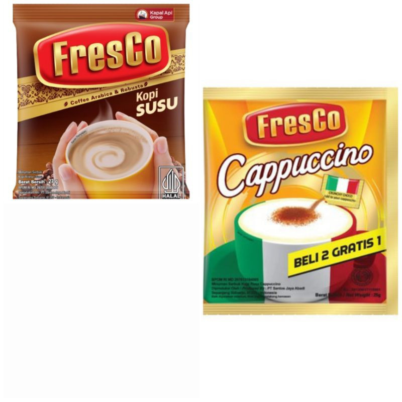 Jual kopi sachet KOPI RENTENGAN fresco cappucino fresco susu kopi kapal ...