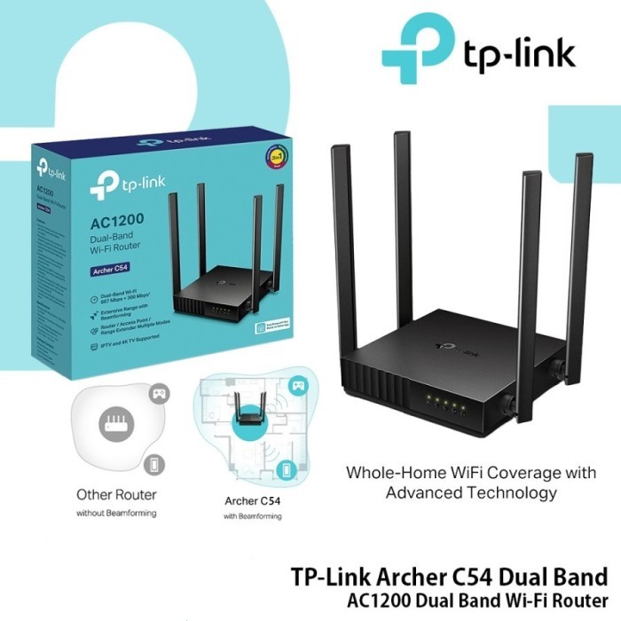 Jual TP LINK ARCHER C54 AC1200 WIRELESS DUAL BAND GIGABIT ROUTER ...