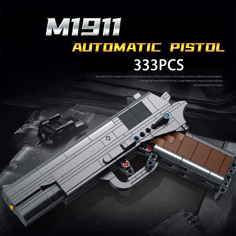 Jual Military Gun Model Bricks Series G18 M92 Desert Eagle M1911 Pistol ...