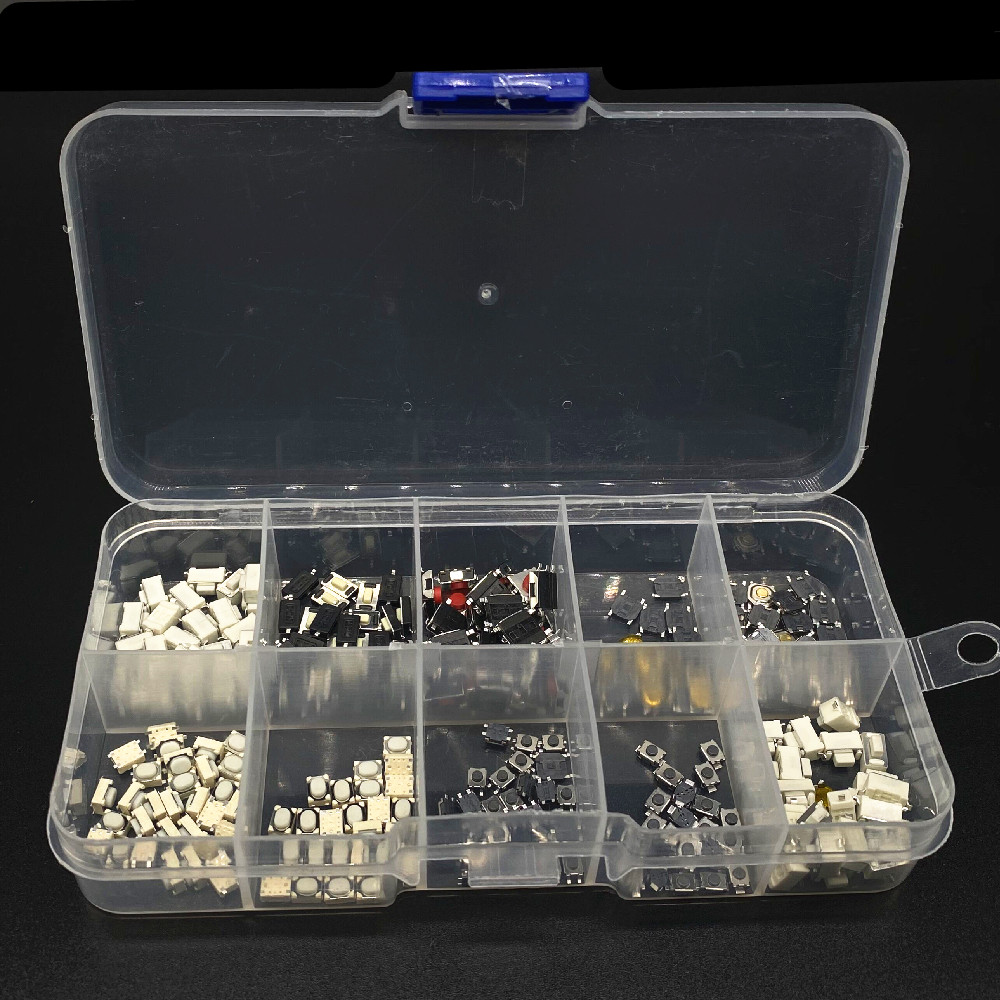 Jual 250pcs/box Micro Switch Assorted Push Button Tact Switches Reset ...