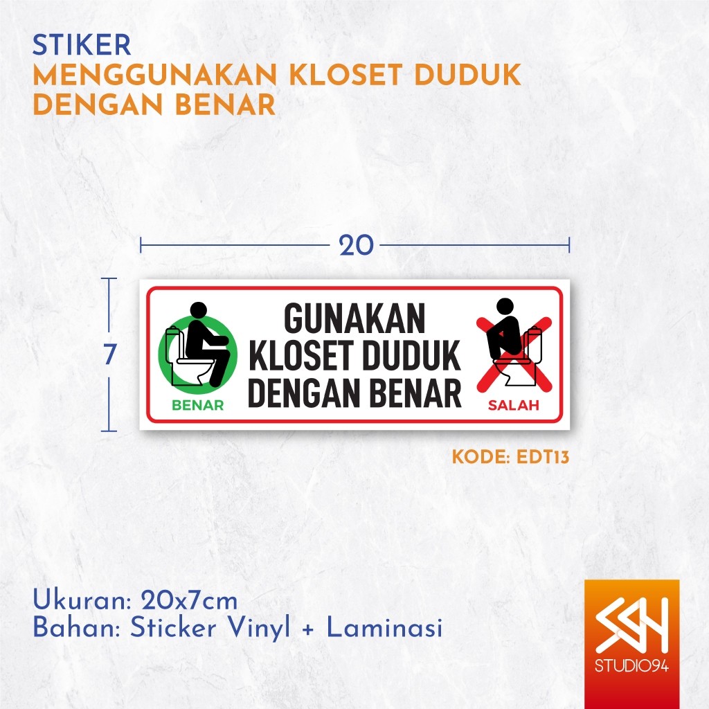 Jual Stiker Menggunakan Koset Duduk - Sticker Cara Pakai Toilet Kering ...