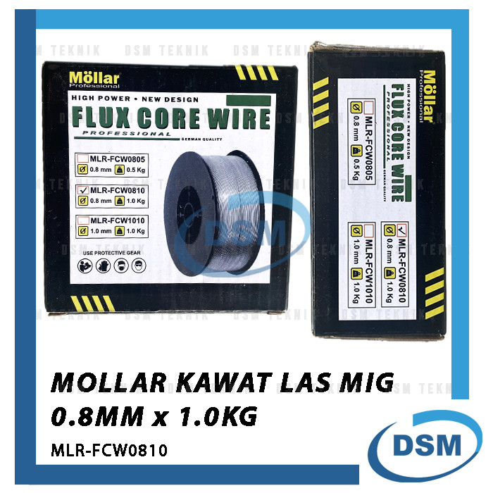Jual MOLLAR KAWAT LAS MIG 0.8MM X 1 KG FLUX CORE WIRE TANPA GAS CO2 GASLESS | Shopee Indonesia