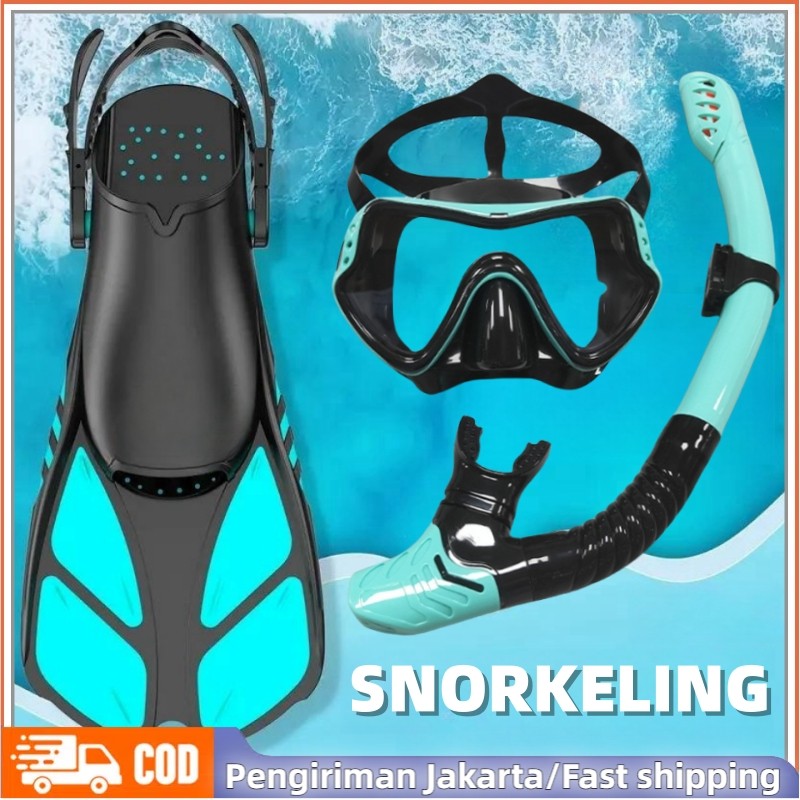 Jual COD Snorkeling Set Lengkap Peralatan Menyelam Diving Masker Selam ...