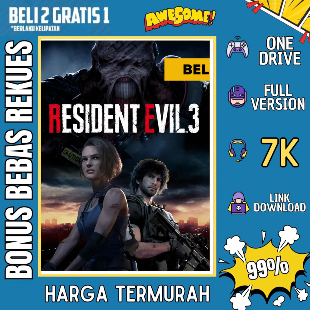 Jual RESIDENT EVIL 3 2020 DELUXE EDITION - GAME PC - GAME LAPTOP - PC GAMES - BELI 2 GRATIS 1 ...