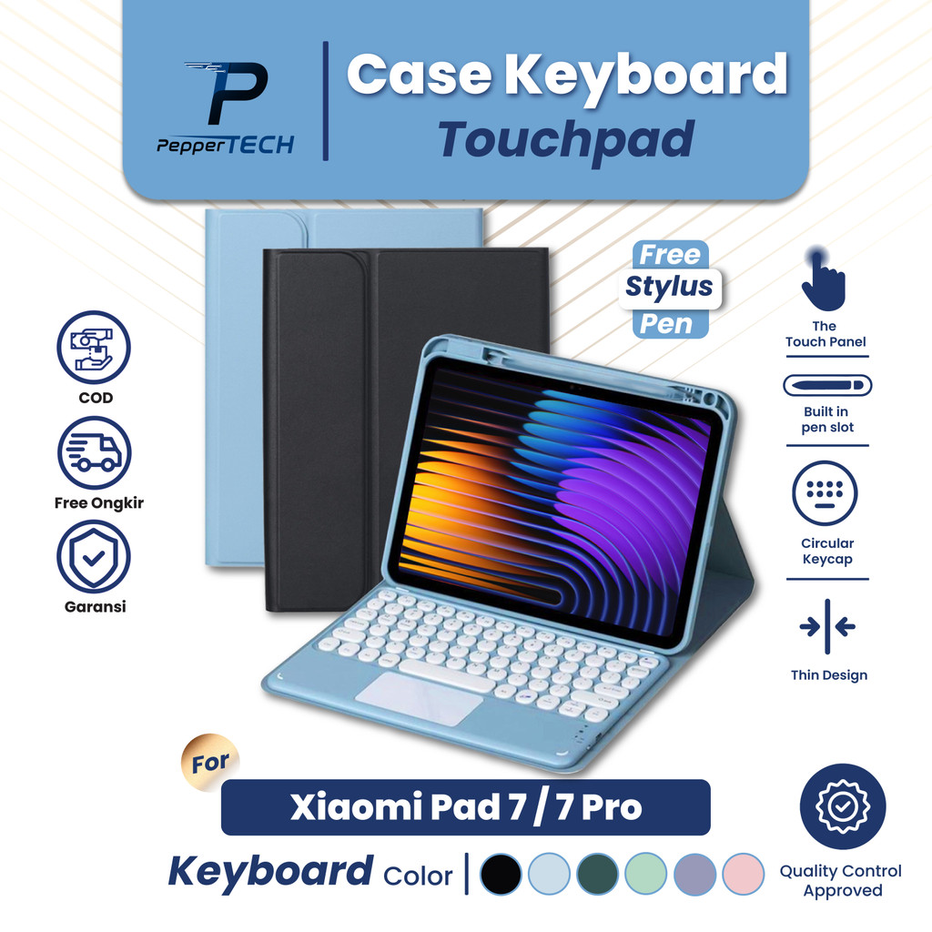Jual PEPPERTECH - Case Keyboard Touchpad for Xiaomi Pad 7 Mipad 7 Pro 11,2 Inch Wifi Casing ...