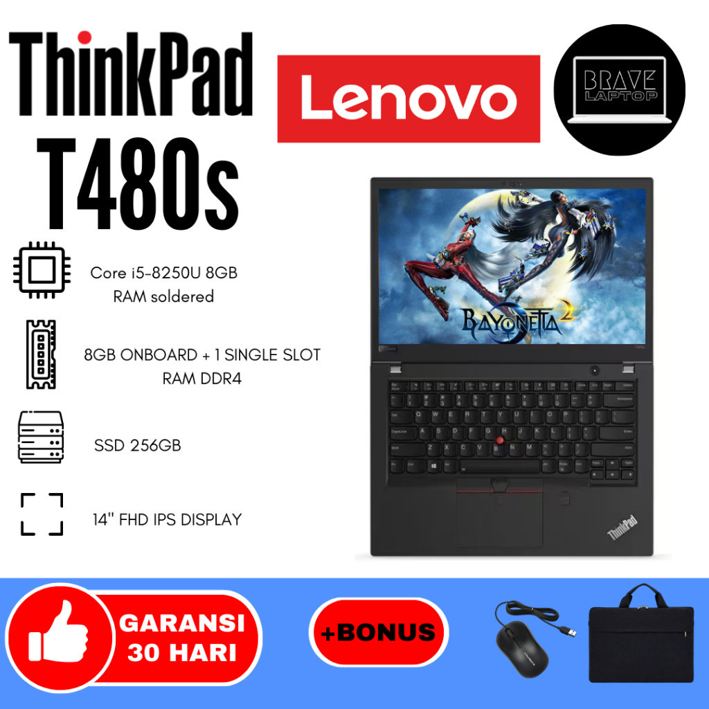 Jual Laptop Lenovo Thinkpad T480 & T480S Core i5/i7 GEN 8 - Layar 14 ...