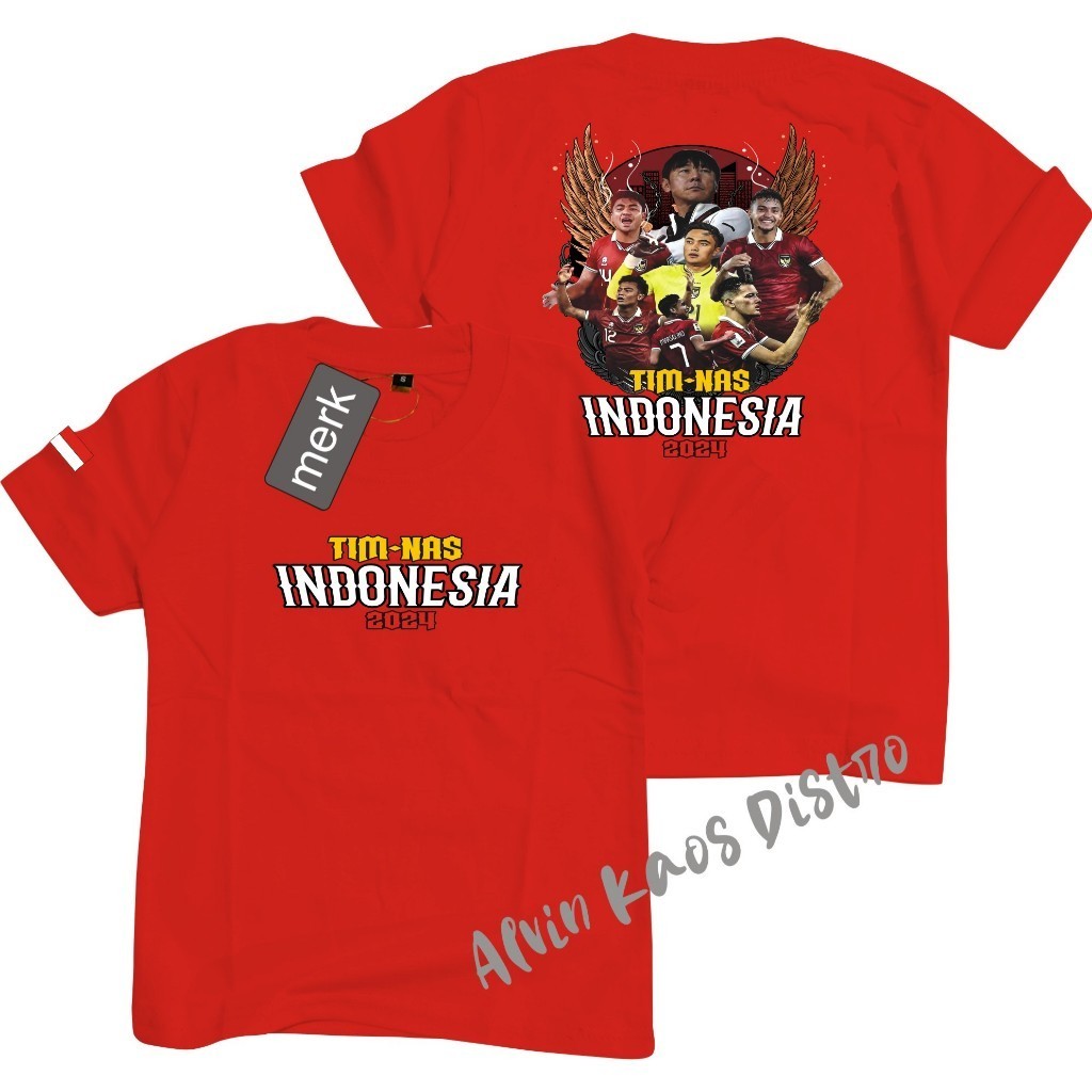 Jual Xv Kaos Timnas Indonesia 2024Kaos Timnas Unisex Wanita Pria Kaos ...