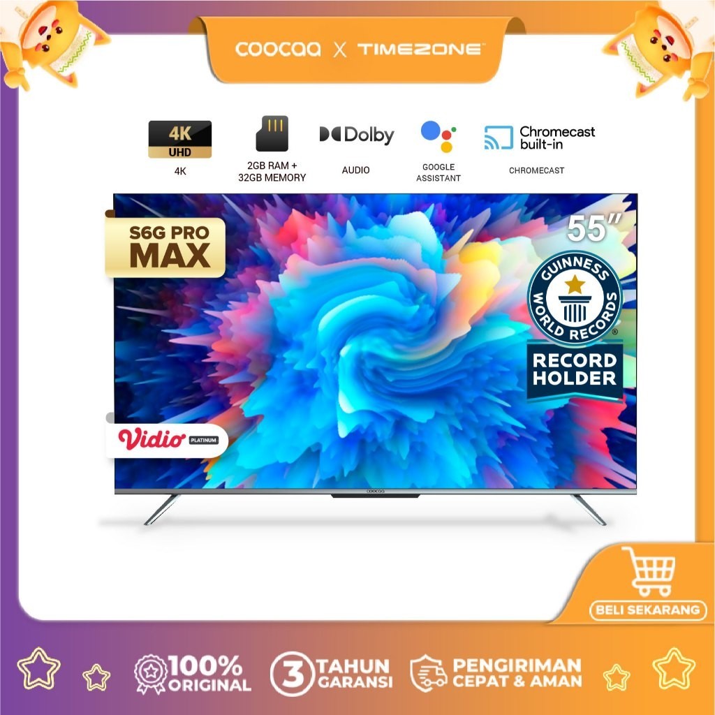 Jual COOCAA 55 inch Smart TV -Digital TV - 4K - UHD - Netflix/Youtube ...