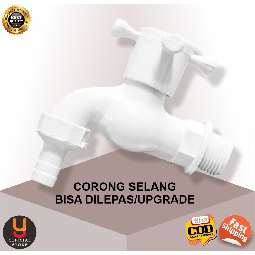 Jual Keran Air Ledeng Bahan Plastik PVC Kran Tembok Kamar Mandi Dapur ...