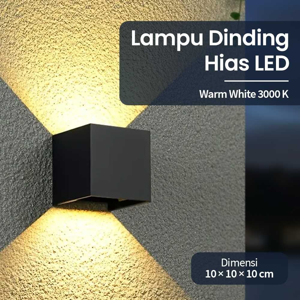 Jual [COD] Lampu Dekorasi Tempel Dinding Hias LED 2 Sisi Indoor Square ...