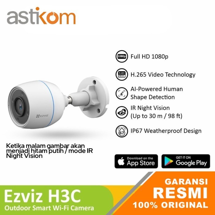 Jual CCTV Ezviz Smart Home Camera H3C 2MP No Color | Shopee Indonesia